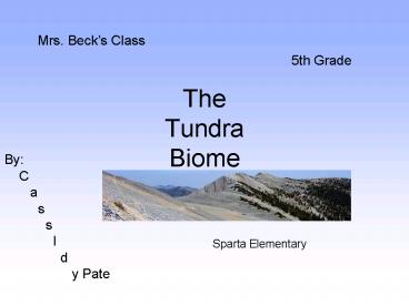 The Tundra Biome presentation | free to view
