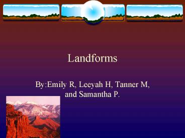 Landforms presentation | free to view