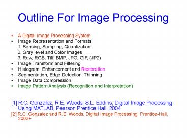Outline For Image Processing presentation | free to download