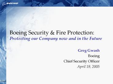 PPT – Boeing Security PowerPoint presentation | free to view - id ...