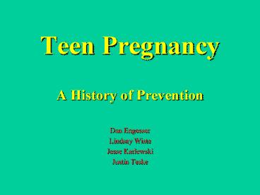 Teen Pregnancy presentation | free to view