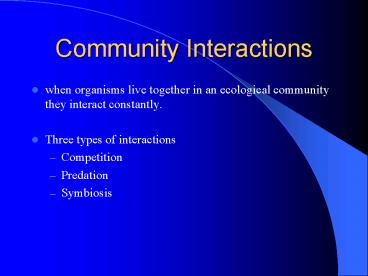 Community Interactions presentation | free to view