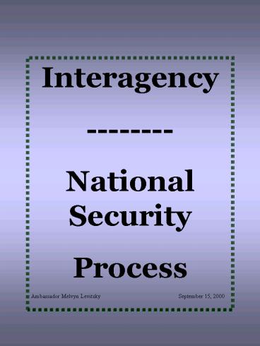 Interagency presentation | free to view