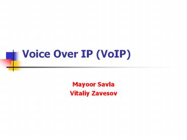 Voice Over IP (VoIP) presentation | free to download