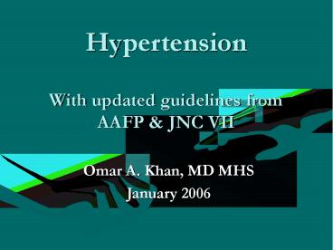 Hypertension With updated guidelines from AAFP presentation | free to ...