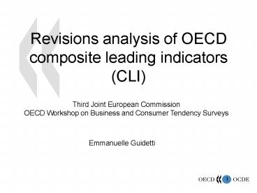 Revisions analysis of OECD composite leading indicators CLI presentation | free to view