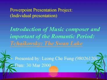 Powerpoint Presentation Project: Individual presentation Introduction ...