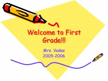 Welcome to First Grade presentation | free to view