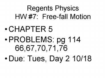 Regents Physics HW presentation | free to view