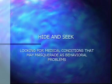 HIDE AND SEEK presentation | free to view