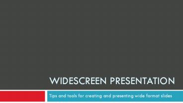 Widescreen Presentation 3 presentation | free to download