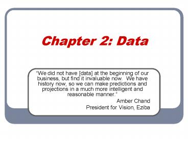 PPT – Chapter 2: Data PowerPoint presentation | free to view - id ...