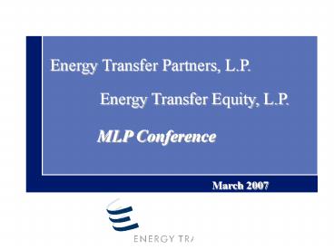 Enterprise Products Partners L.P. presentation | free to view