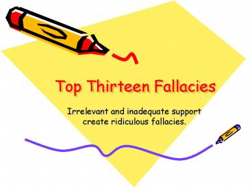 Top Thirteen Fallacies presentation | free to view