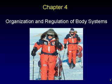 PPT – Organization and Regulation of Body Systems PowerPoint ...