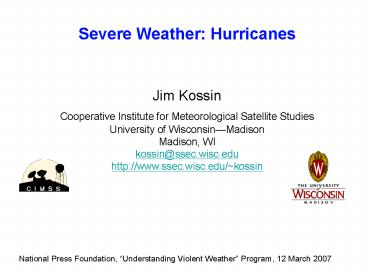 Severe Weather: Hurricanes presentation | free to view