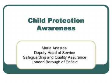 Child Protection Awareness presentation | free to view