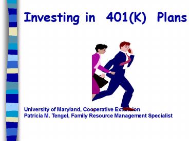 Investing in 401K Plans presentation | free to view