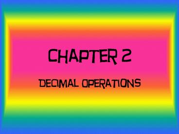 Decimal Operations presentation | free to view