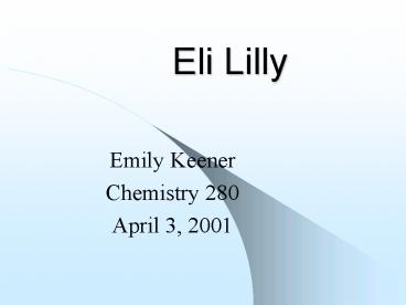 Eli Lilly presentation | free to view