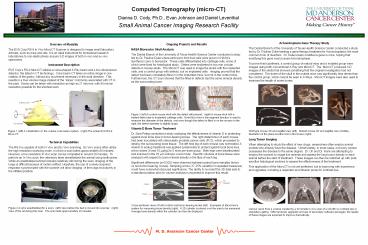 Computed Tomography (micro-CT) presentation | free to view