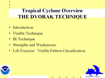 Tropical Cyclone Overview THE DVORAK TECHNIQUE presentation | free to ...