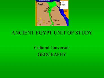 ANCIENT EGYPT UNIT OF STUDY presentation | free to view