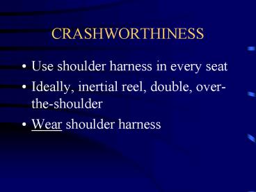 CRASHWORTHINESS presentation | free to view