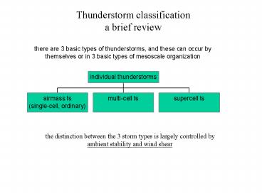 PPT – Thunderstorm classification a brief review PowerPoint ...