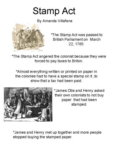 Stamp Act presentation | free to view