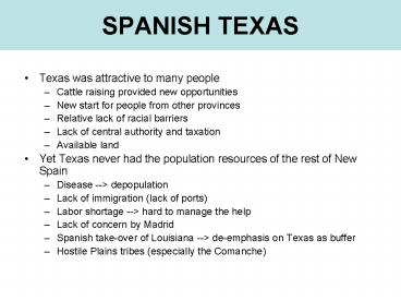 SPANISH TEXAS presentation | free to view