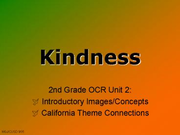 Kindness presentation | free to view