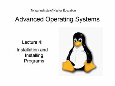 Advanced Operating Systems presentation | free to view