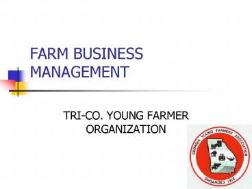 FARM BUSINESS MANAGEMENT presentation | free to view
