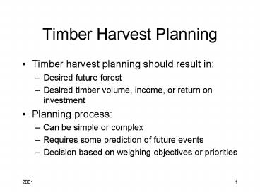 PPT – Timber Harvest Planning PowerPoint presentation | free to view ...