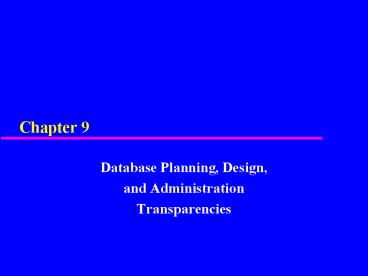 PPT – Database Planning, Design, PowerPoint presentation | free to ...