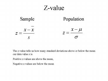 PPT – Zvalue PowerPoint presentation | free to view - id: 5f115-NjlmN