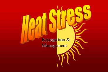 Heat Stress presentation | free to view