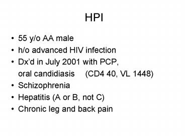 HPI presentation | free to view
