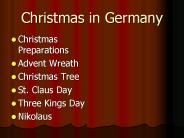 Christmas in Germany presentation | free to view