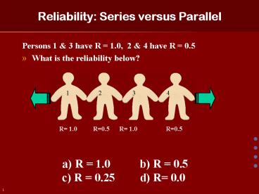 PPT – Reliability: Series versus Parallel PowerPoint presentation ...