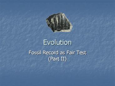 Evolution presentation | free to view
