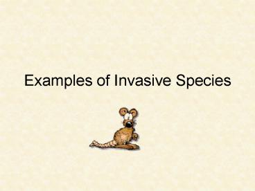 Examples of Invasive Species presentation | free to view