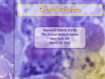 PPT – Grand Rounds PowerPoint presentation | free to view - id: 651b7-ZDc1Z