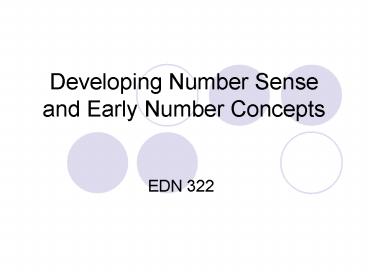 Developing Number Sense and Early Number Concepts presentation | free ...