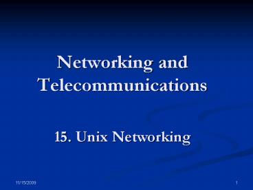 PPT – Networking and Telecommunications PowerPoint presentation | free ...