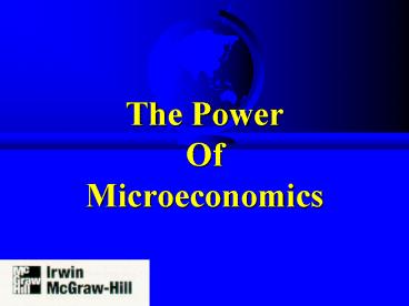 PPT – The Power Of Microeconomics PowerPoint presentation | free to ...
