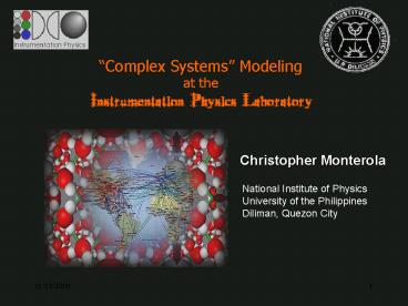 Complex Systems Modeling presentation | free to view