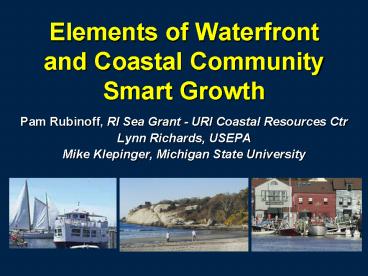 Elements of Waterfront and Coastal Community Smart Growth presentation ...
