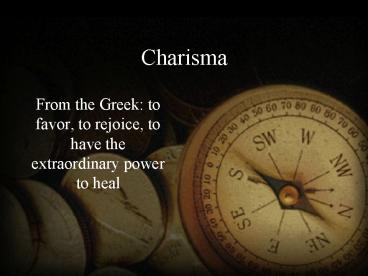 Charisma presentation | free to view